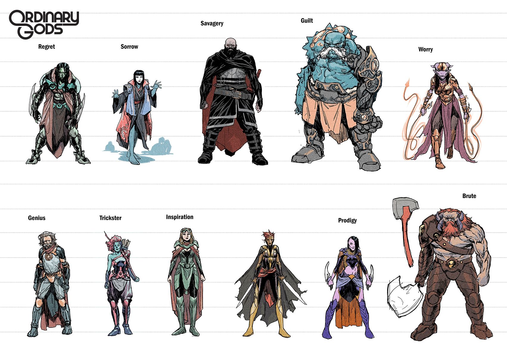 Ordinary Gods Concept Art Introduces Its Immortal Cast (Exclusive)
