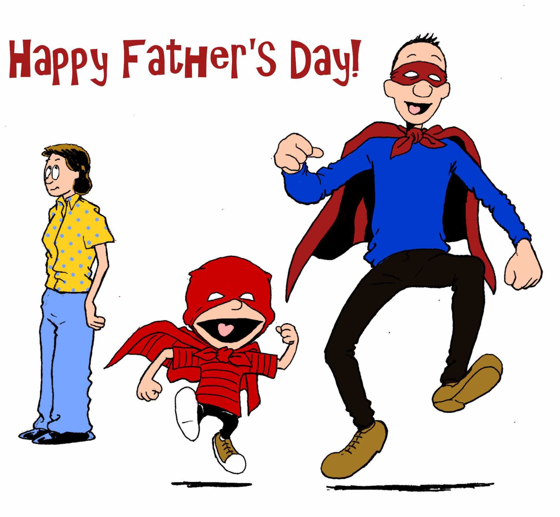 Line it is Drawn: Superheroes Celebrating Father's Day