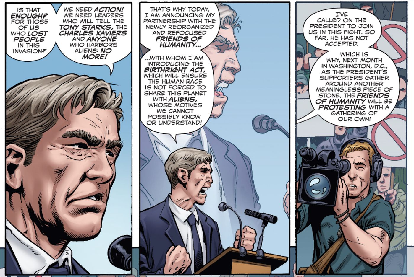 Carnage Brings the X-Men’s Friends of Humanity Back as an Anti-Alien Group