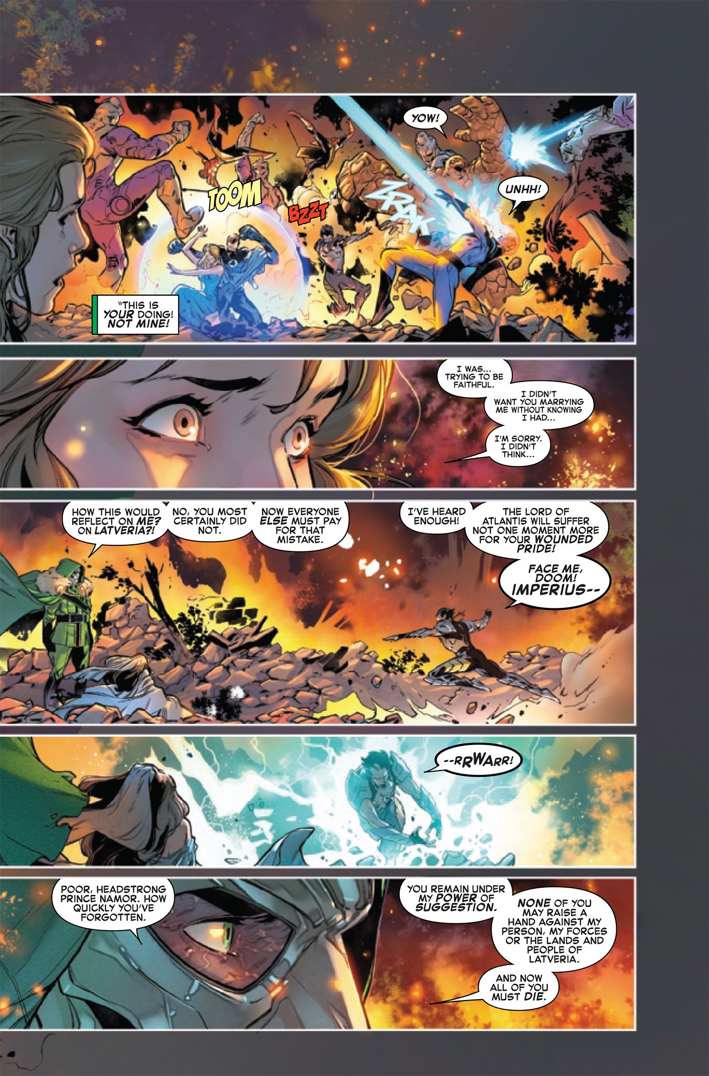 Doctor Doom Vows Revenge on the Fantastic Four For His Ruined Wedding