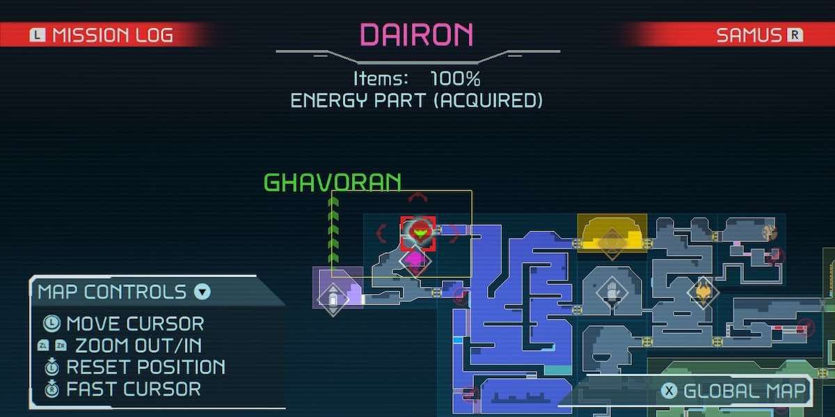 Metroid Dread Dairon Item Guide