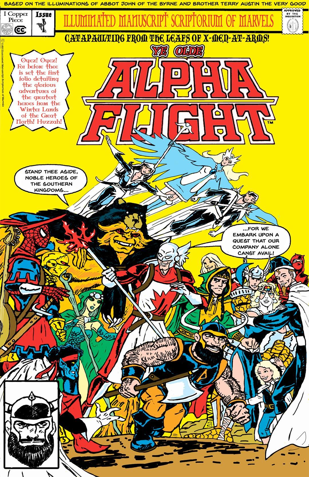 Line it is Drawn: Comic Book Medieval Knight Superheroes