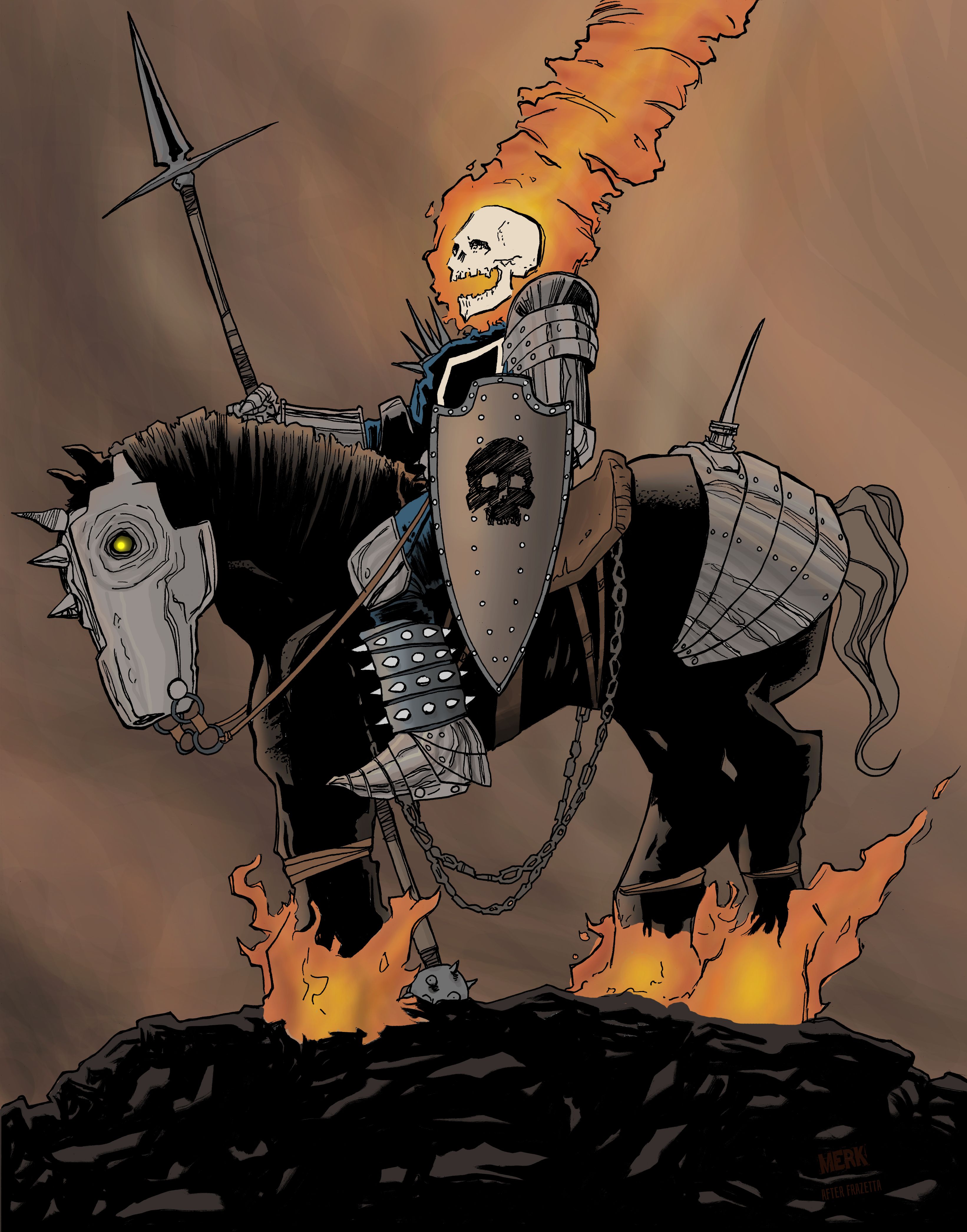 Line it is Drawn: Comic Book Medieval Knight Superheroes