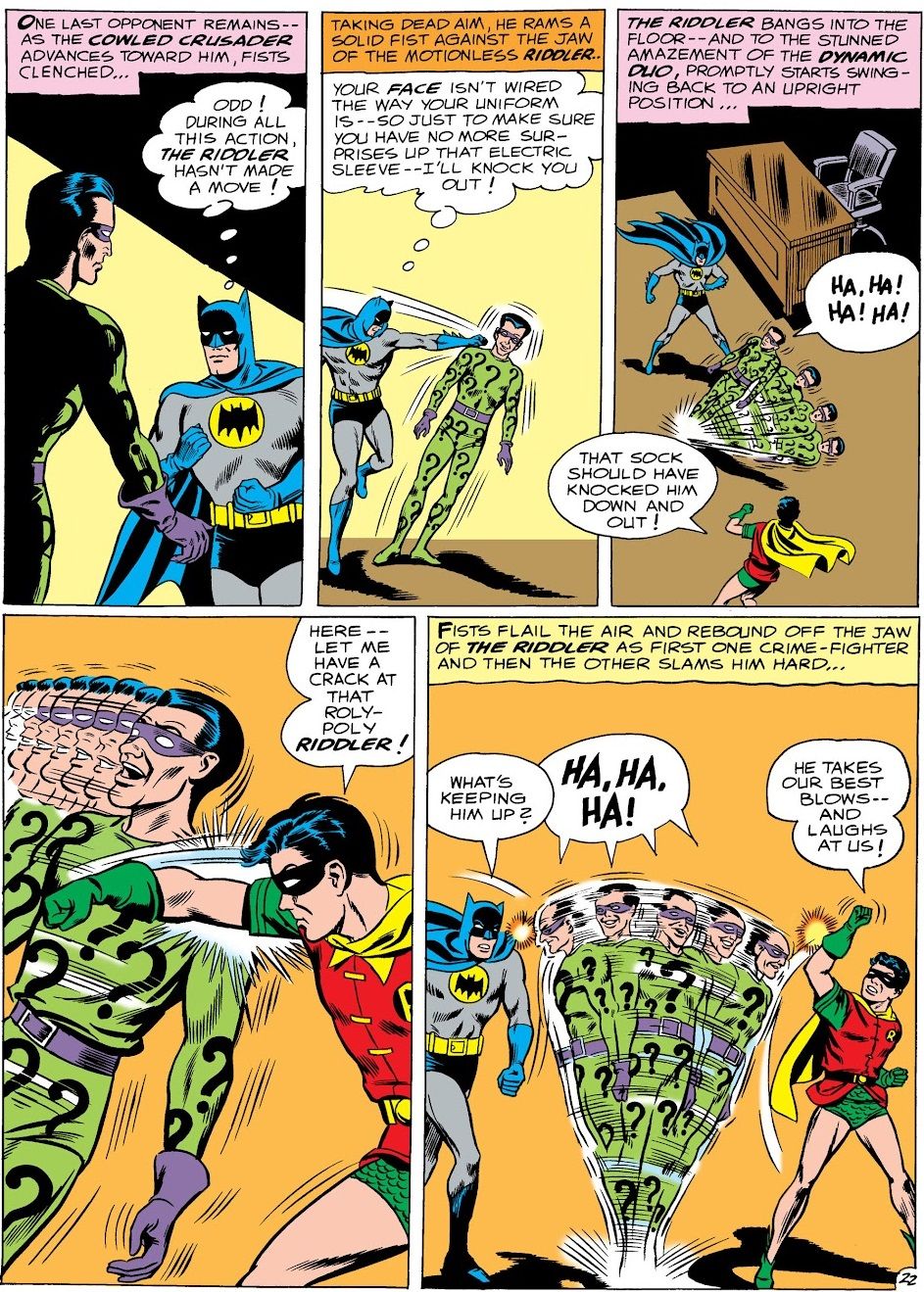 When the Riddler's Plan Involved Him Being Repeatedly Punched in the Face