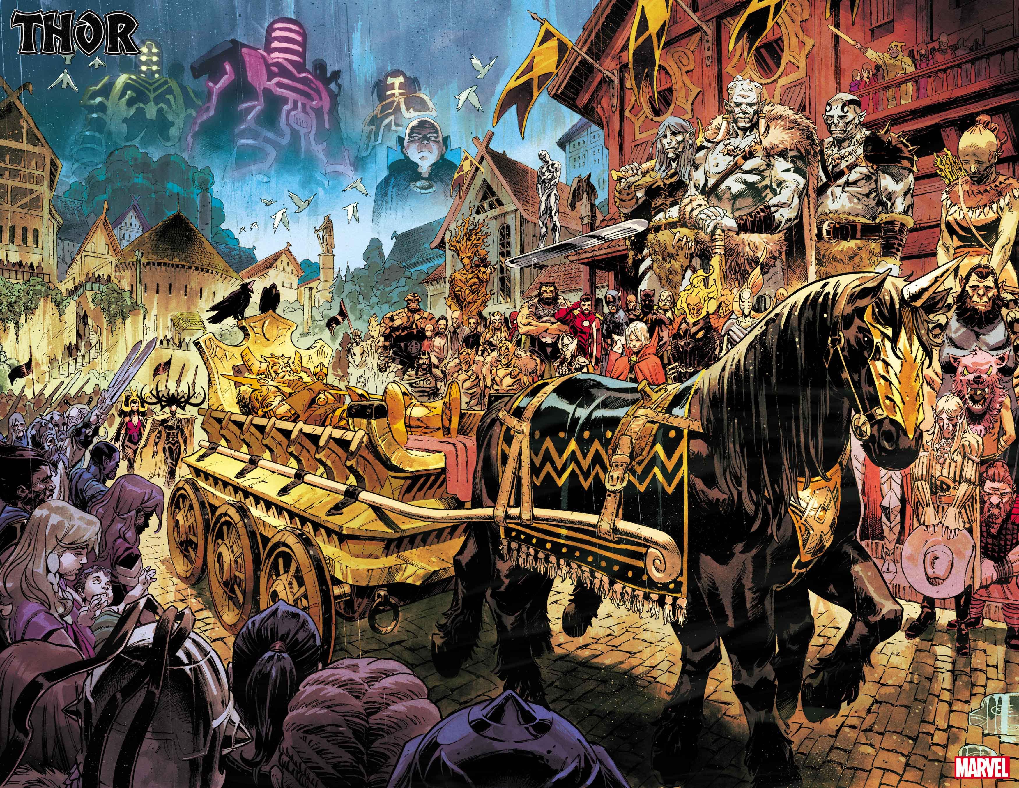 Epic Thor Art Previews [SPOILER]'s Massive Funeral in Issue #750