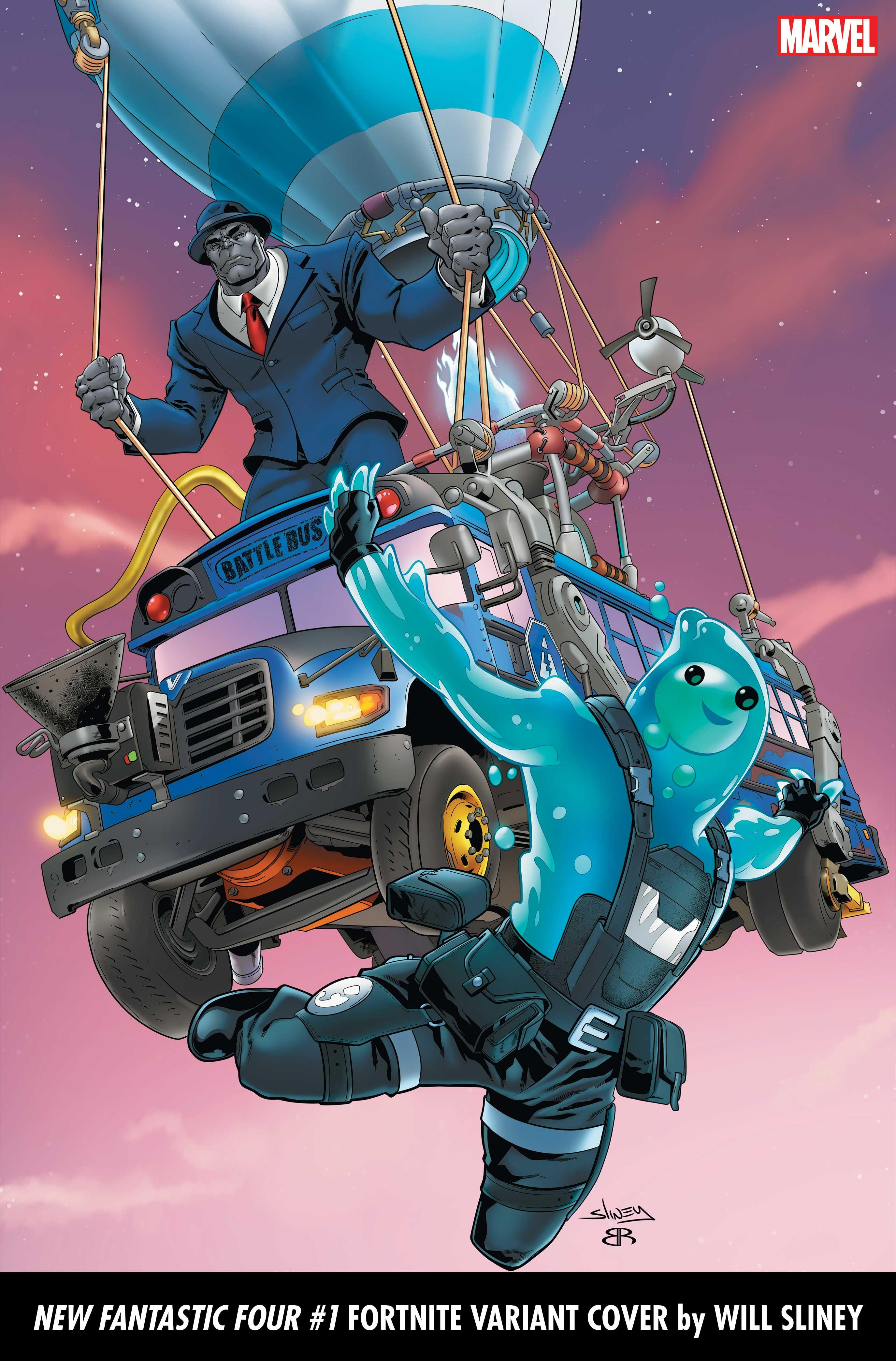 Marvel's Biggest Heroes Battle Fortnite Foes in Variant Cover Series