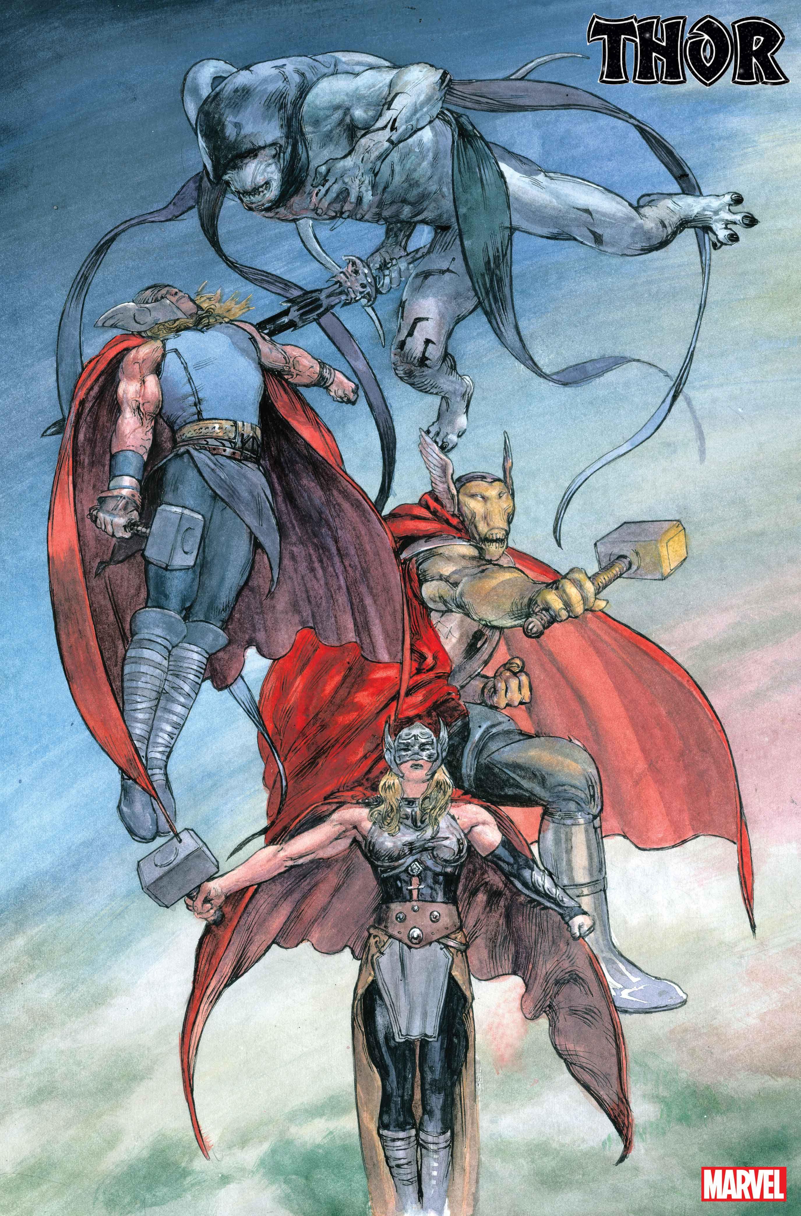 Epic Thor Art Previews [SPOILER]'s Massive Funeral in Issue #750