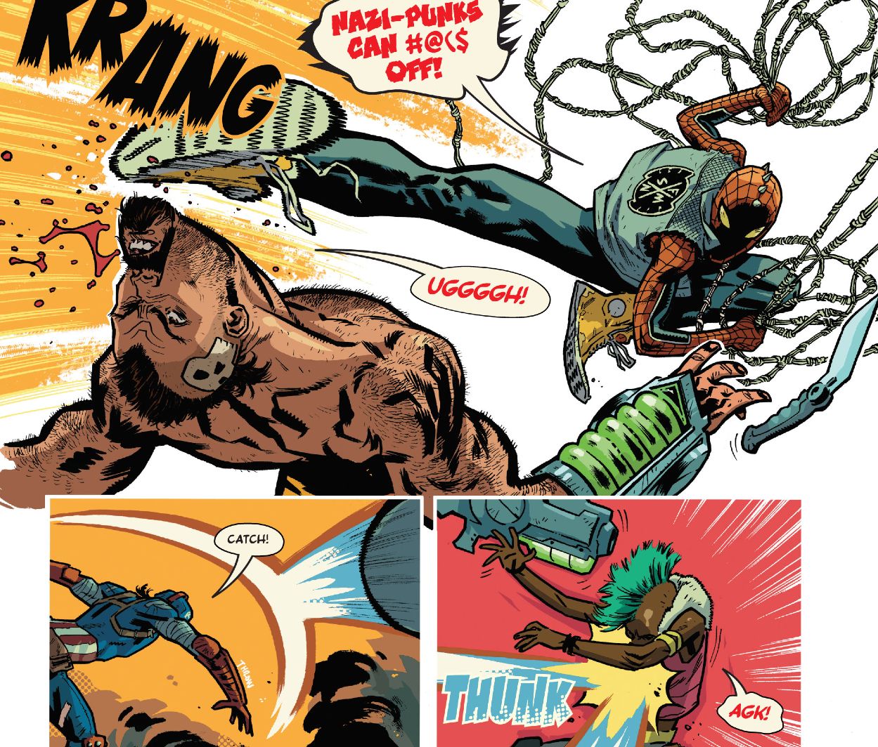 Marvel’s Punk Rock Spider-Man Takes Down Nazis in Spider-Punk #1