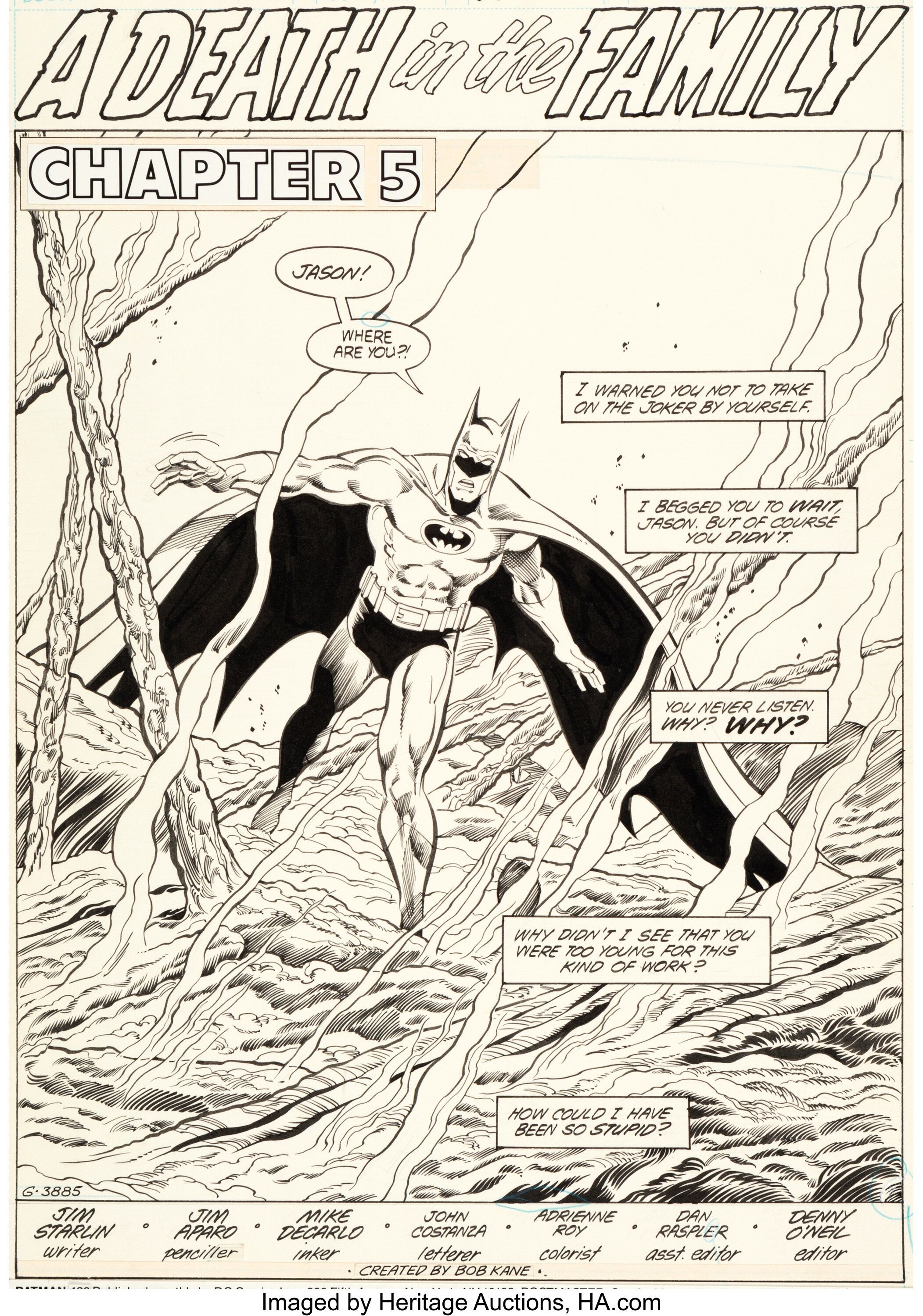Iconic 'Death of Robin' Original Batman Art Hits the Auction Block