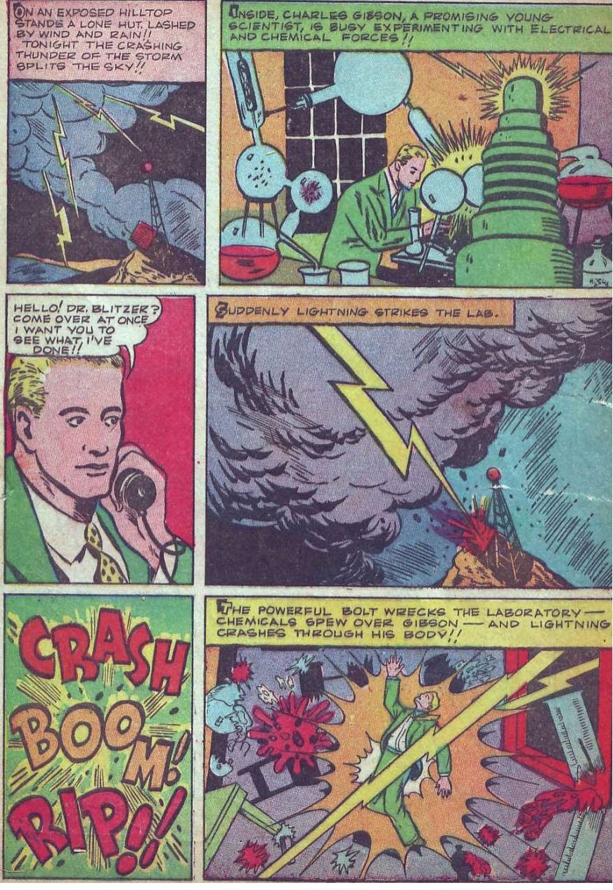 The First Superhero to Gain Superpowers From a Science Accident