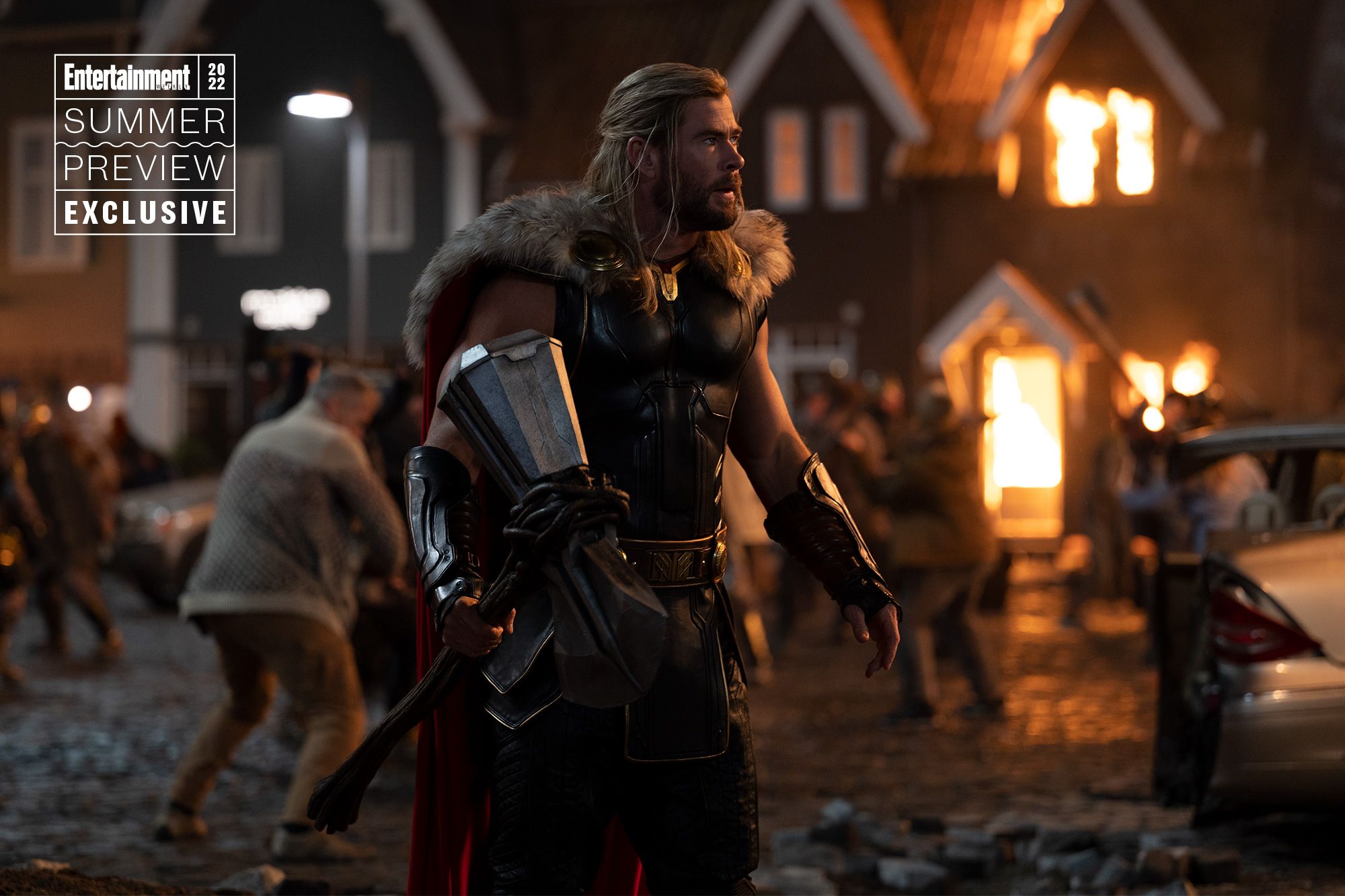 Love and Thunder Debuts a Fiery New Image of Thor Wielding Stormbreaker