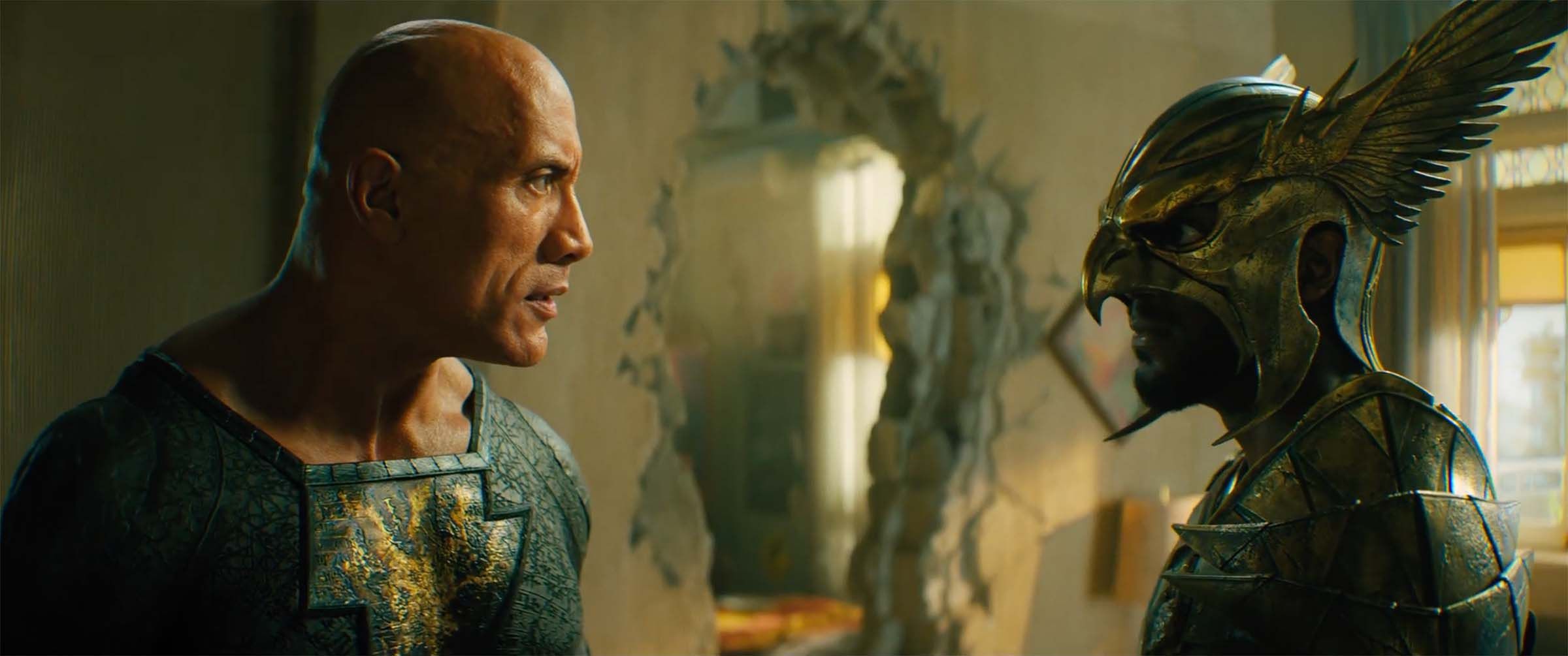 Black Adam Stills Introduce Dwayne Johnson's Antihero, Hawkman, Doctor ...