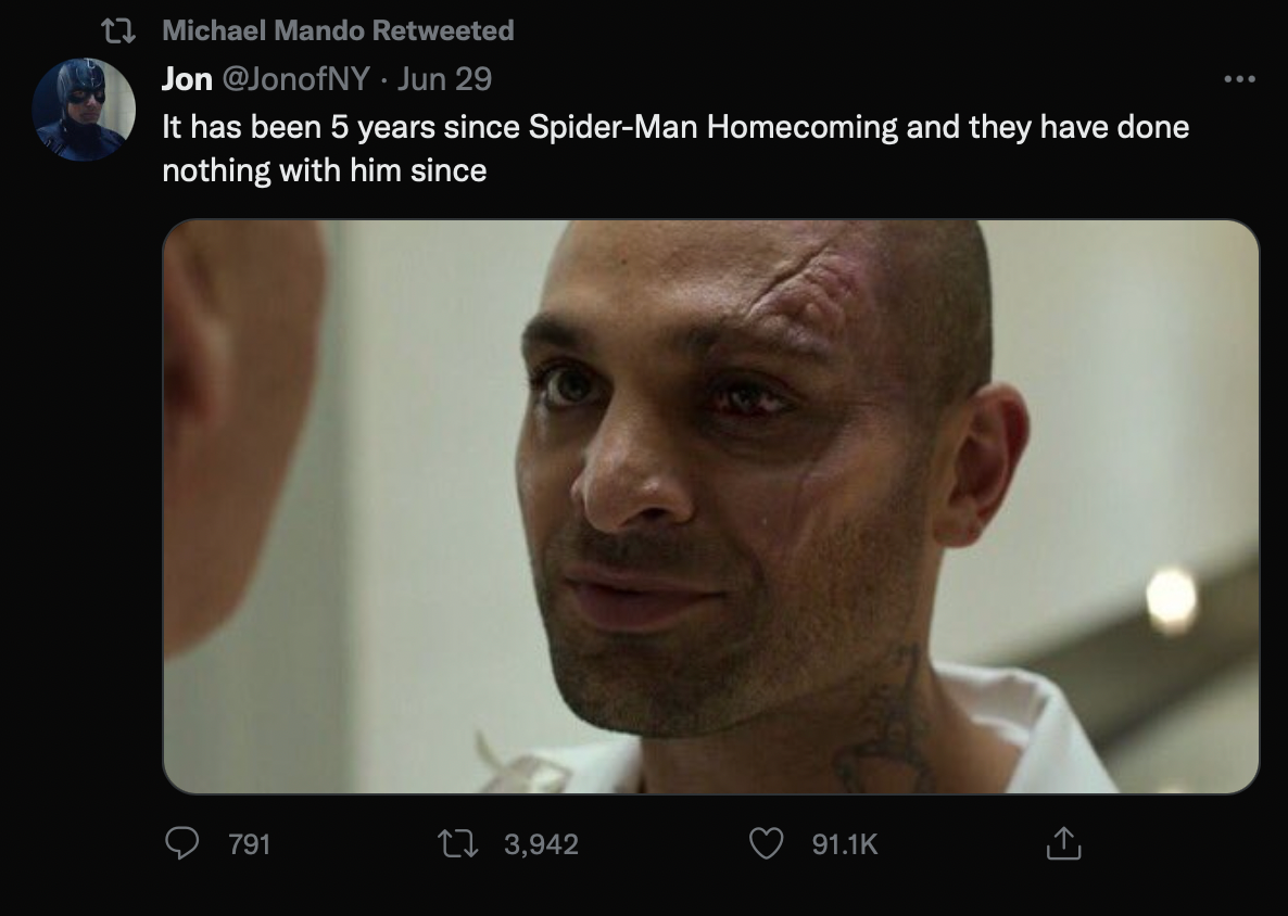 Spider-Man: Homecoming Star Wants to Return to His MCU Villain Role