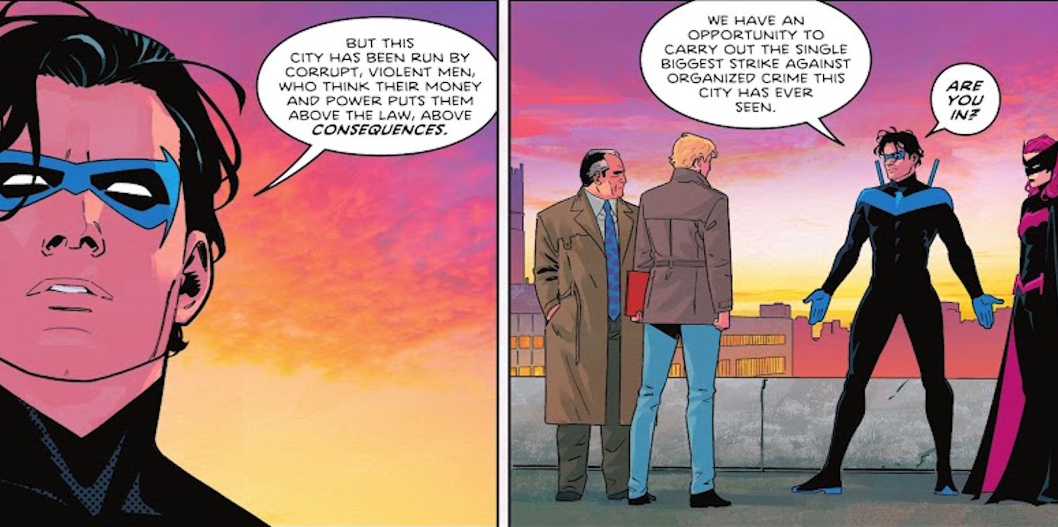 Dick Grayson Fights the Mob for the Soul of Bludhaven in Nightwing #95