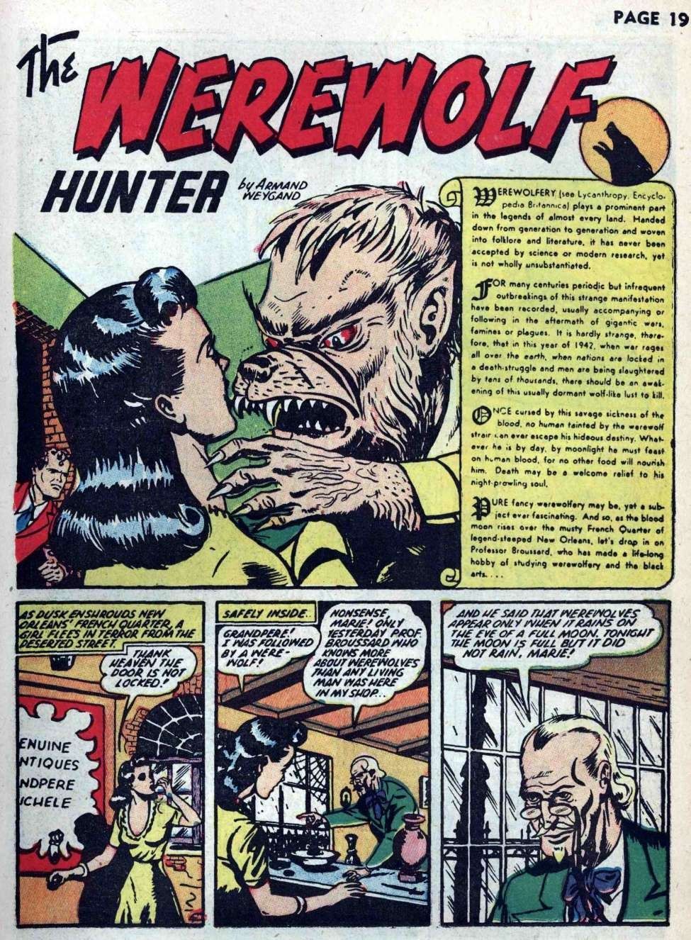 Werewolf Comic Ceased Using Them Since the Artist Didn't Like Drawing Them