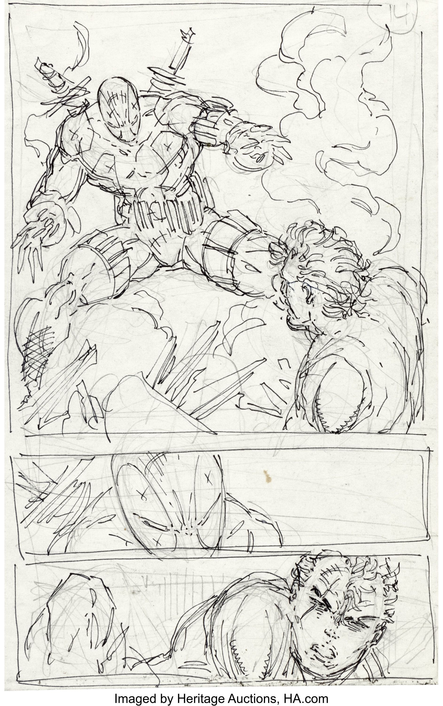 Liefeld's Original Deadpool Concept Art Heads to Auction for the First Time