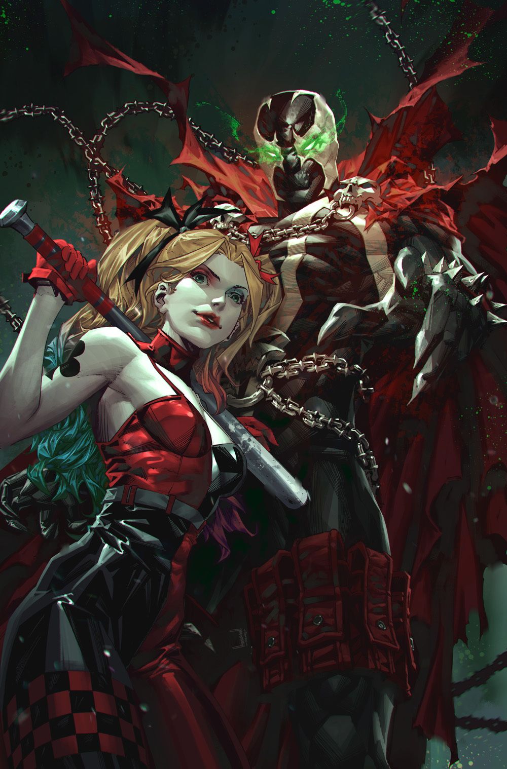 Spawn Teams With Harley Quinn, Wonder Woman and More on DC Variant Covers