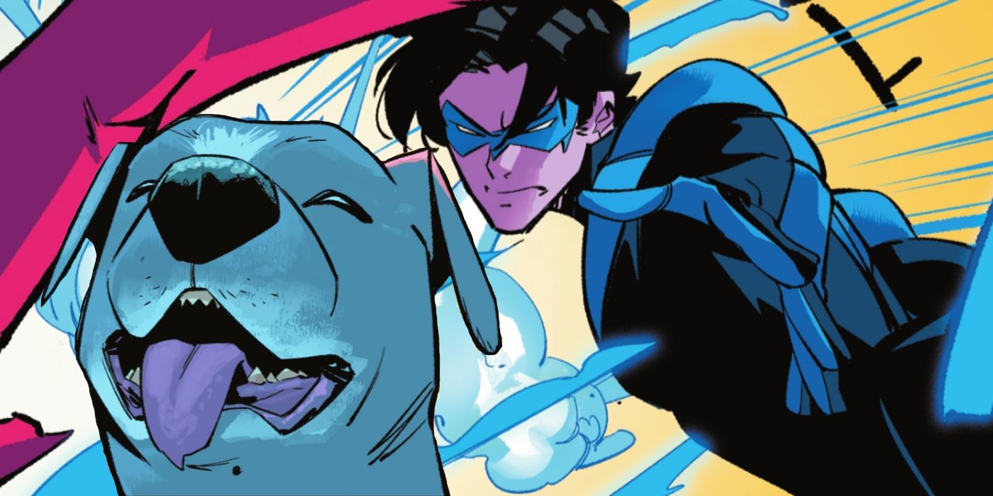 Nightwing's Pet Dog Just Got a Costume - and the Power to Speak