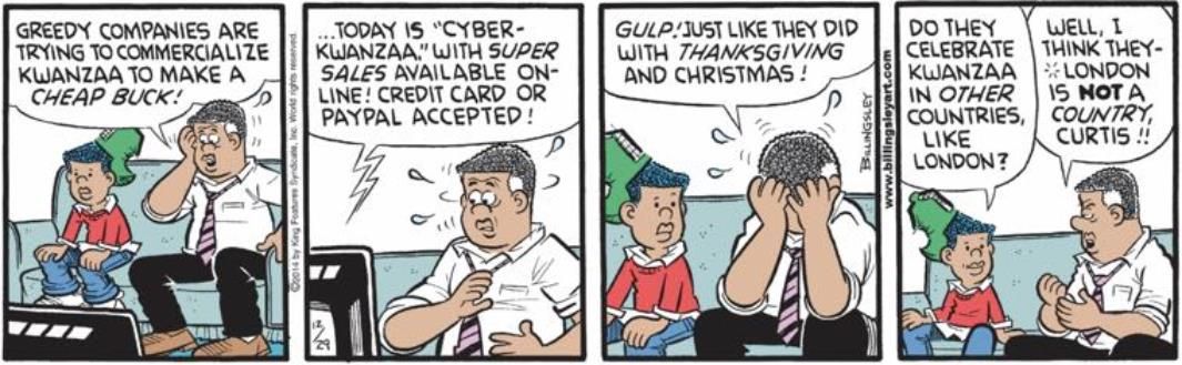 Curtis Has Become Famous For Celebrating Christmas and Also Kwanzaa