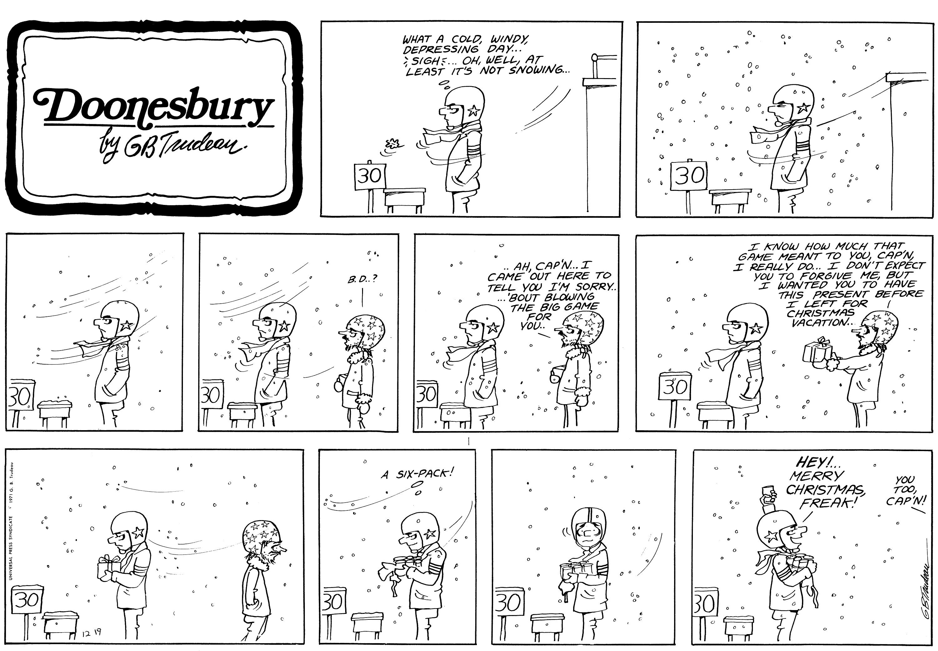 Doonesbury Has Been A Correspondent on the War on Christmas for 50 Years