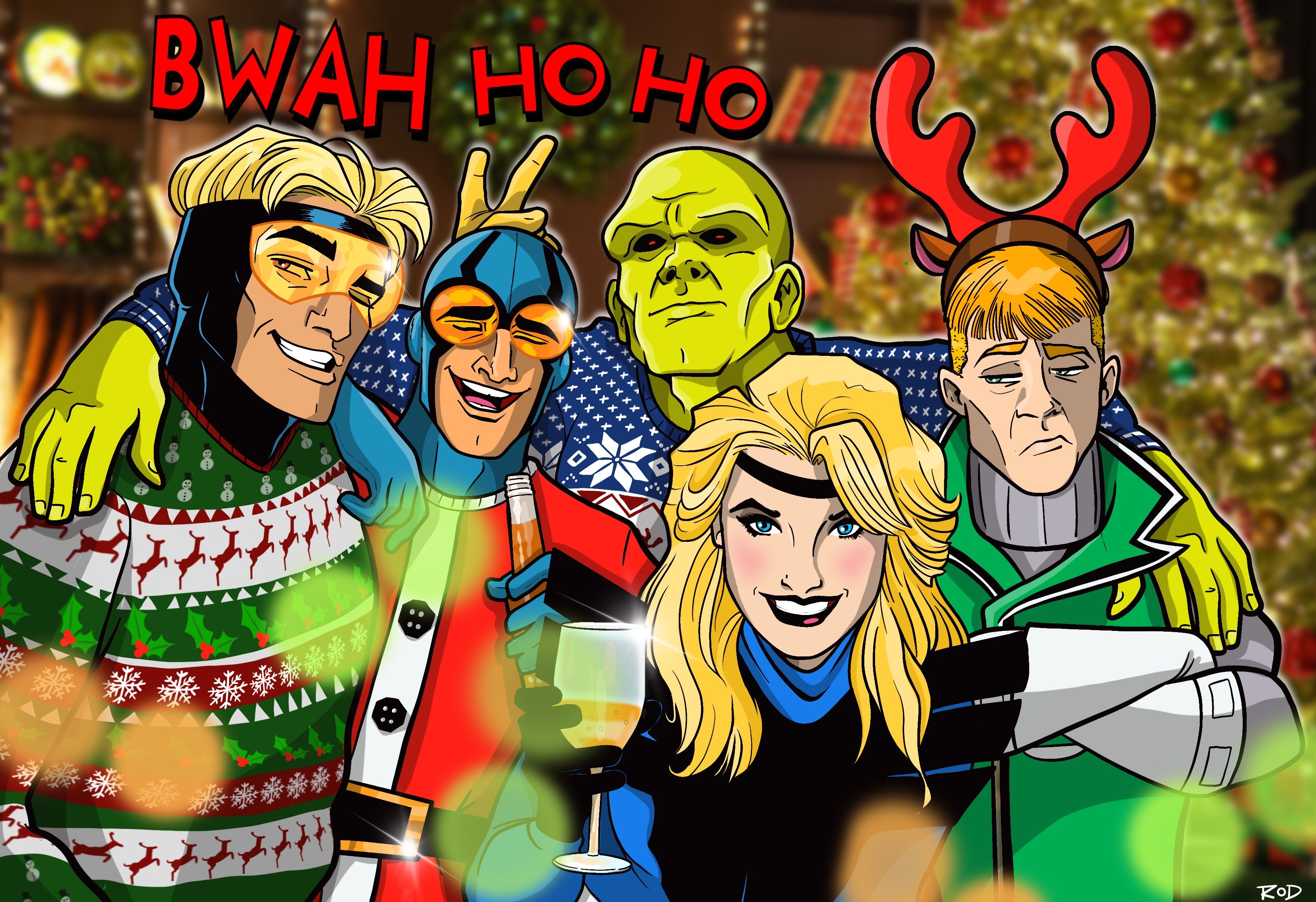 Line it is Drawn: Superhero Christmas Cards