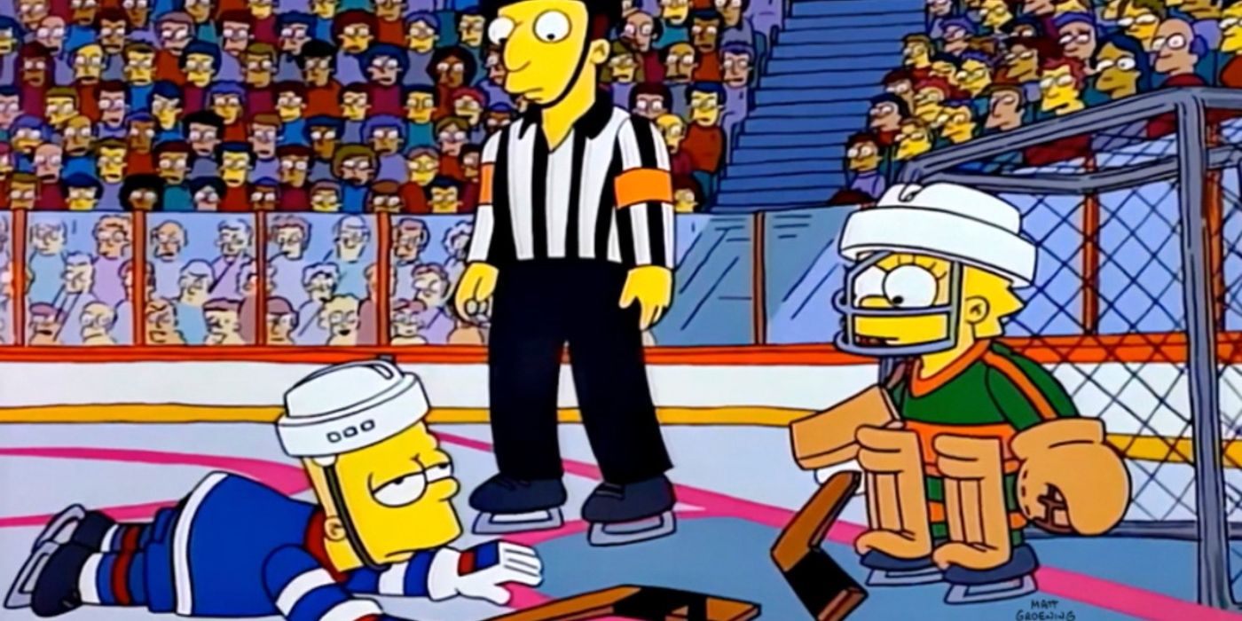 The Simpsons: Bart & Lisa's Hockey Duel Is the Show at Its Best