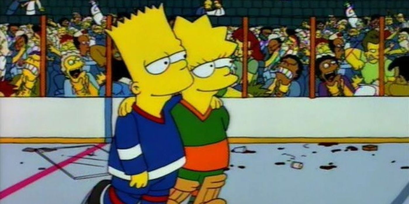 The Simpsons: Bart & Lisa's Hockey Duel Is the Show at Its Best