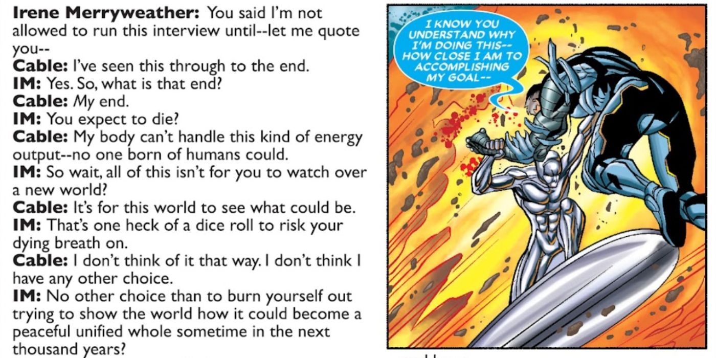 The X-Men's Cable Held His Own Against the Silver Surfer