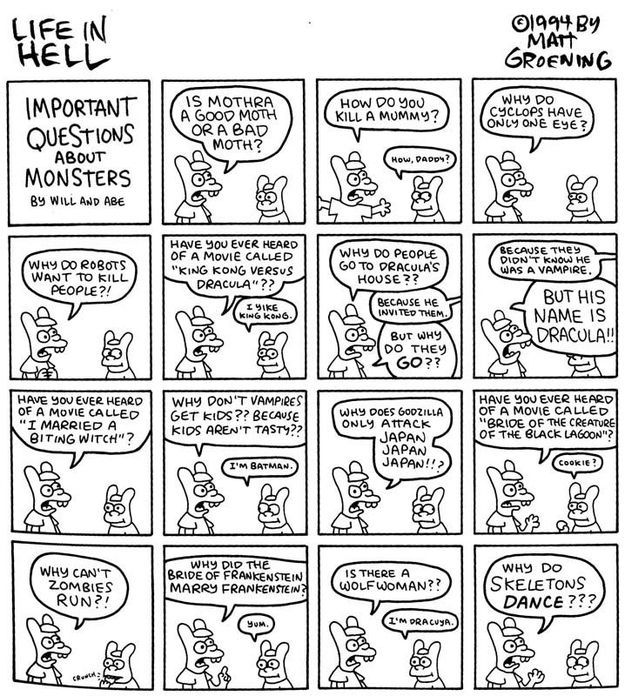 Matt Groening's Best Hell Comic Strips Of All Time