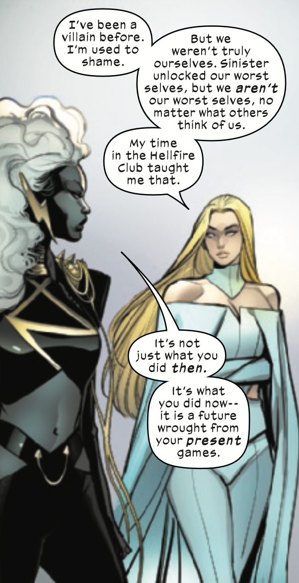 Emma Frost Reveals How She Copes With the Evil Things She's Done