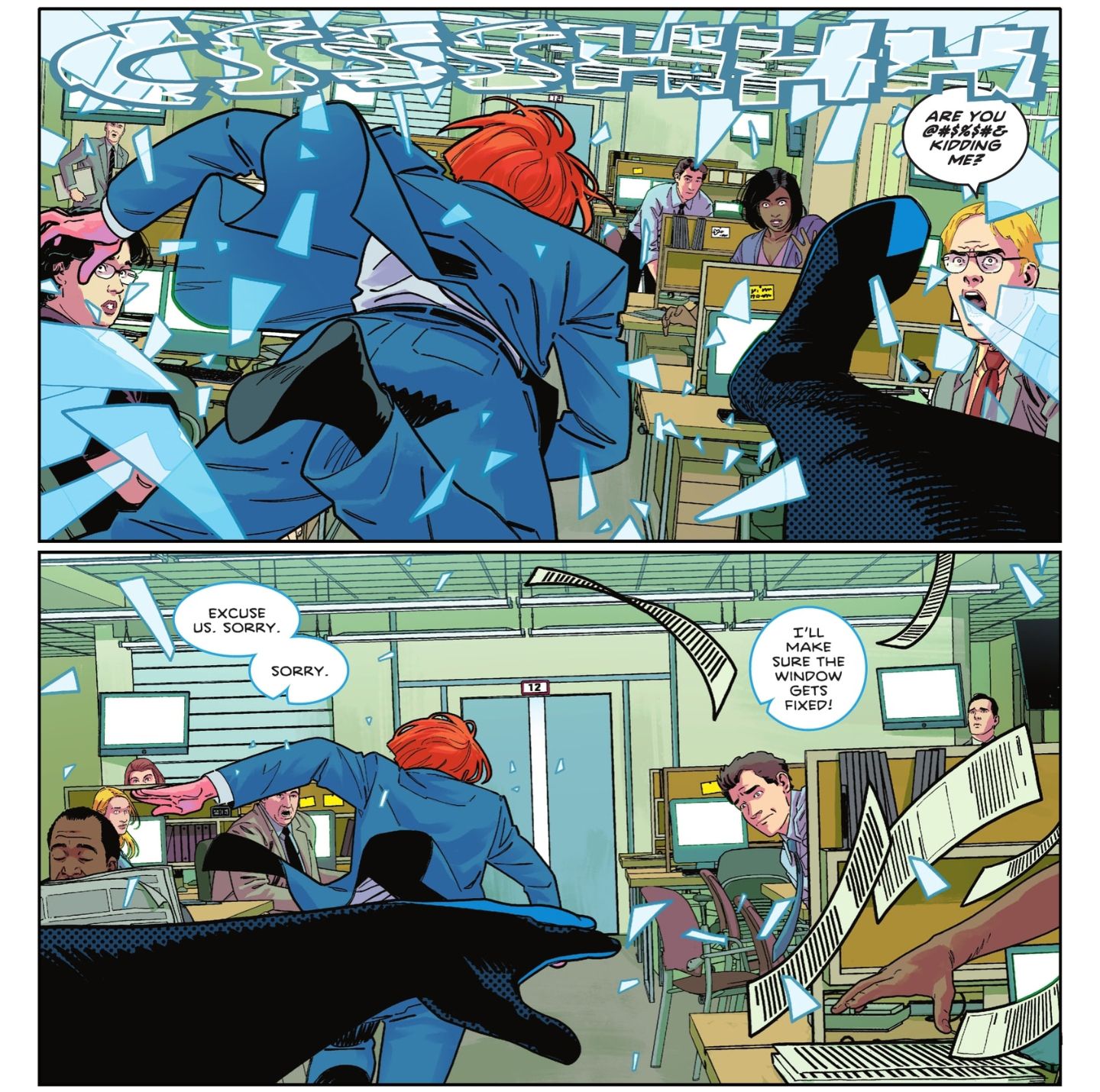 Nightwing Makes The Office Canon to the DC Universe