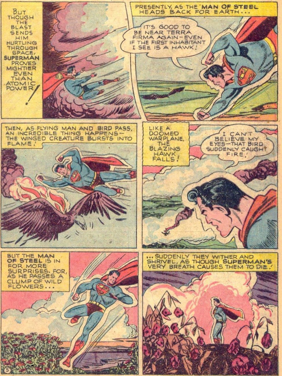 That Time Superman Became Radioactive and Burned a Bird to Death