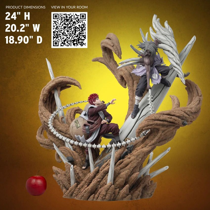 Naruto Statue Depicts an Epic Showdown Between Gaara and Kimimaro
