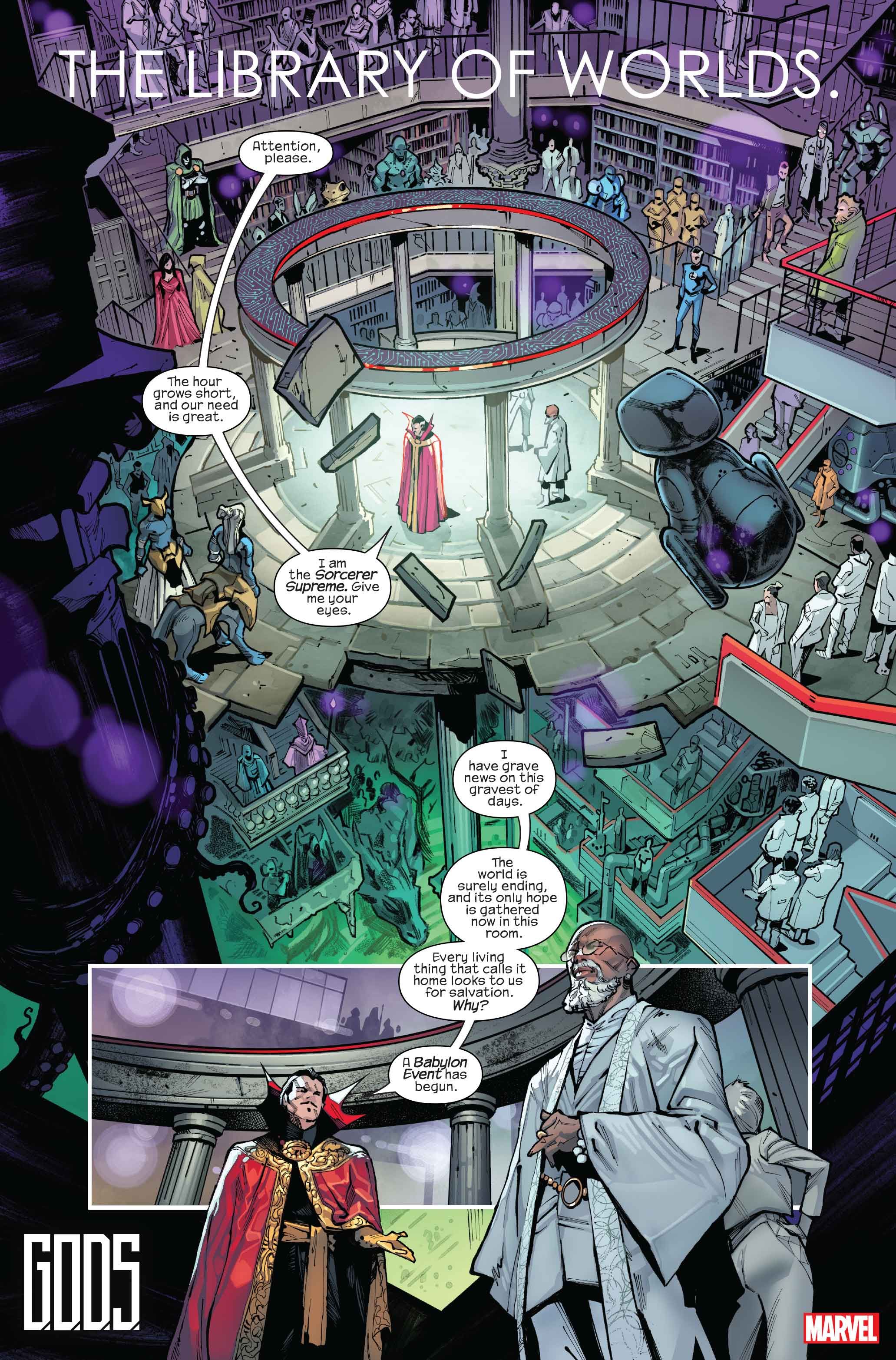 Marvel Reveals a First Look at the Cosmos-Altering G.O.D.S. #1