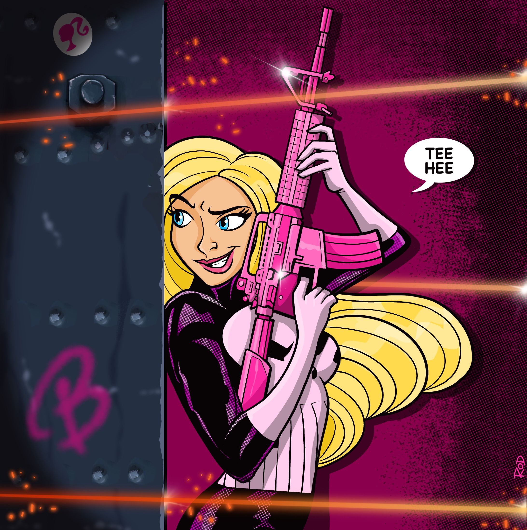 Line it is Drawn: Barbie Comic Book Mash-Ups
