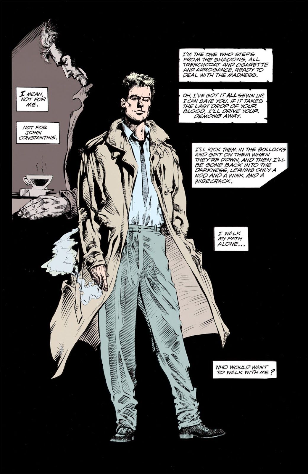 John Constantine Has Something to Share With the Three Rulers of Hell