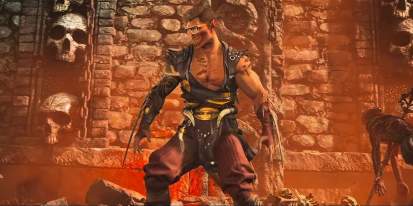 Johnny Cage Vs Baraka Youtube