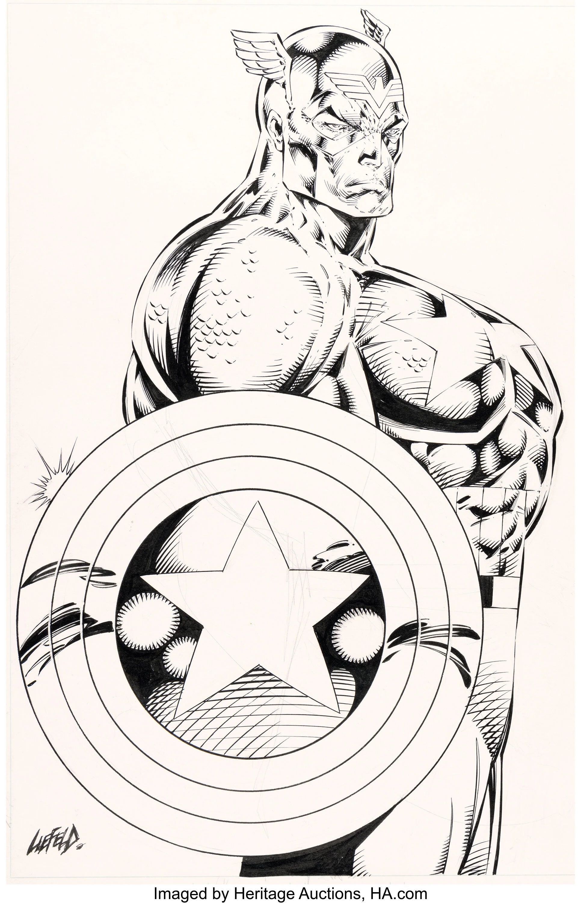 Rob Liefeld's Captain America Heroes Reborn Art Will Be Auctioned Off