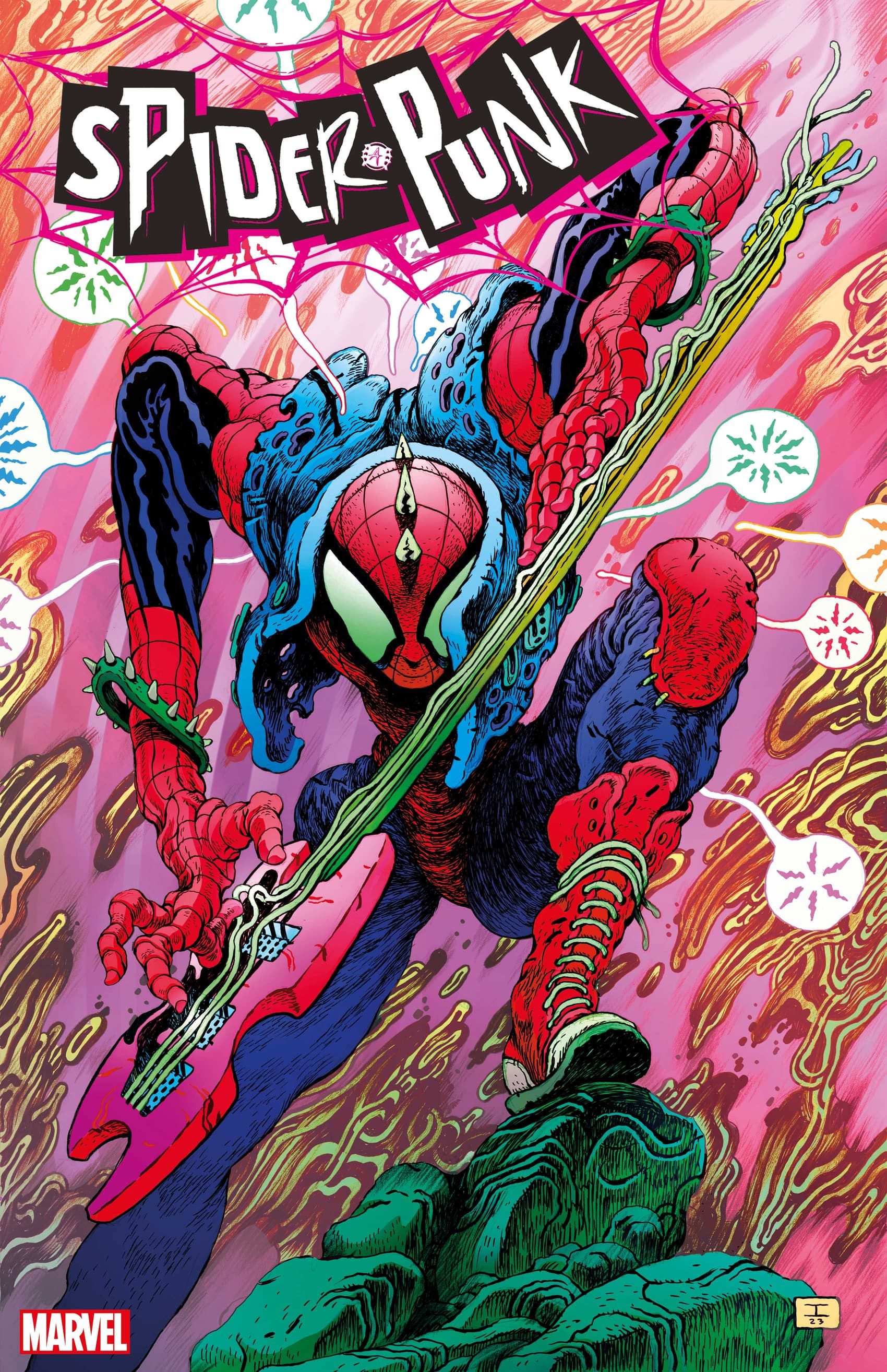 Hobie Brown Rocks Out On Marvel's New Spider-Punk Foil Variant Cover