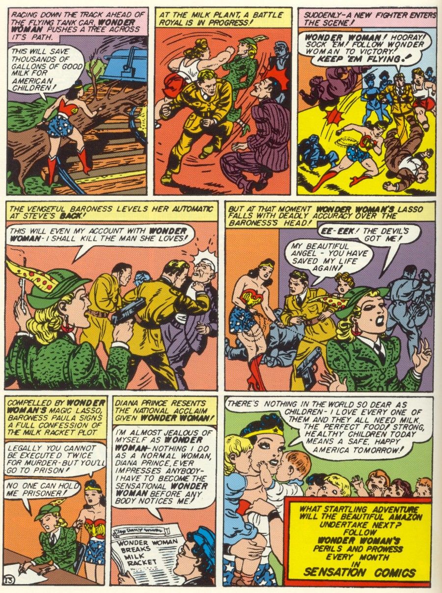 Wonder Woman and Other Golden Age Superheroes Sure Cared a Lot About Milk