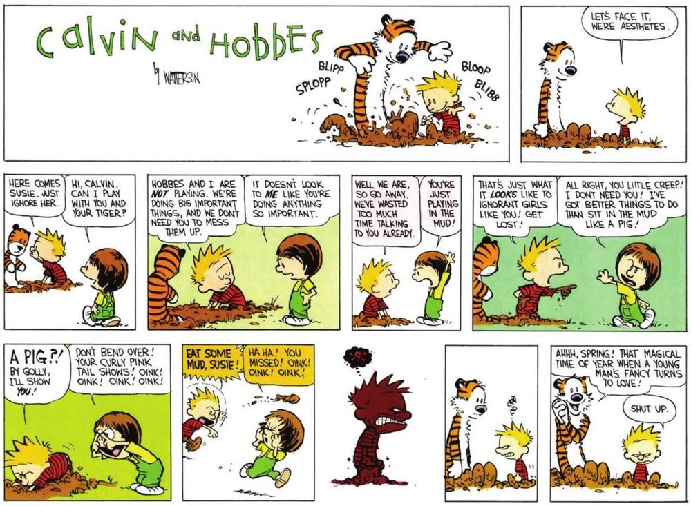 10 Funniest Calvin and Hobbes Start of Spring Comics