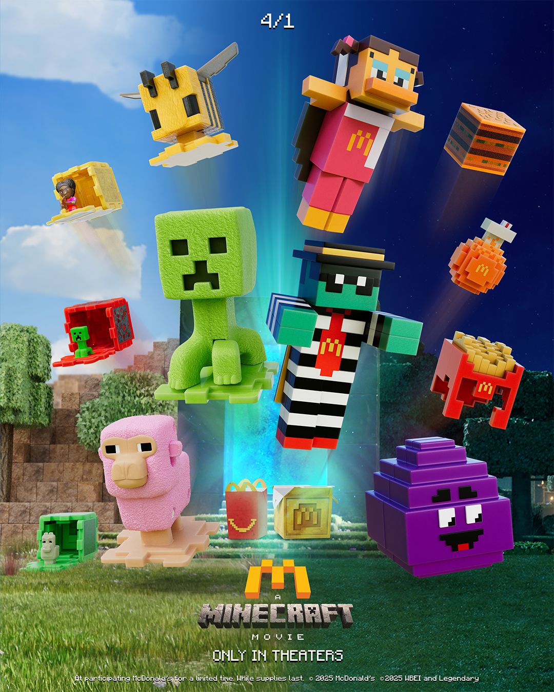 McDonald's Reveals A Minecraft Movie Meals & New Happy Meal Toys