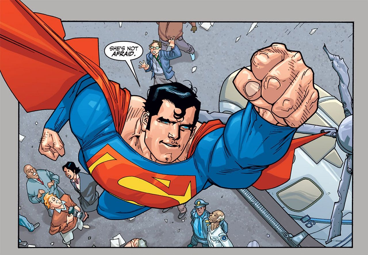 Week of Cool Superman Comic Book Moments - Superman Makes An Entrance