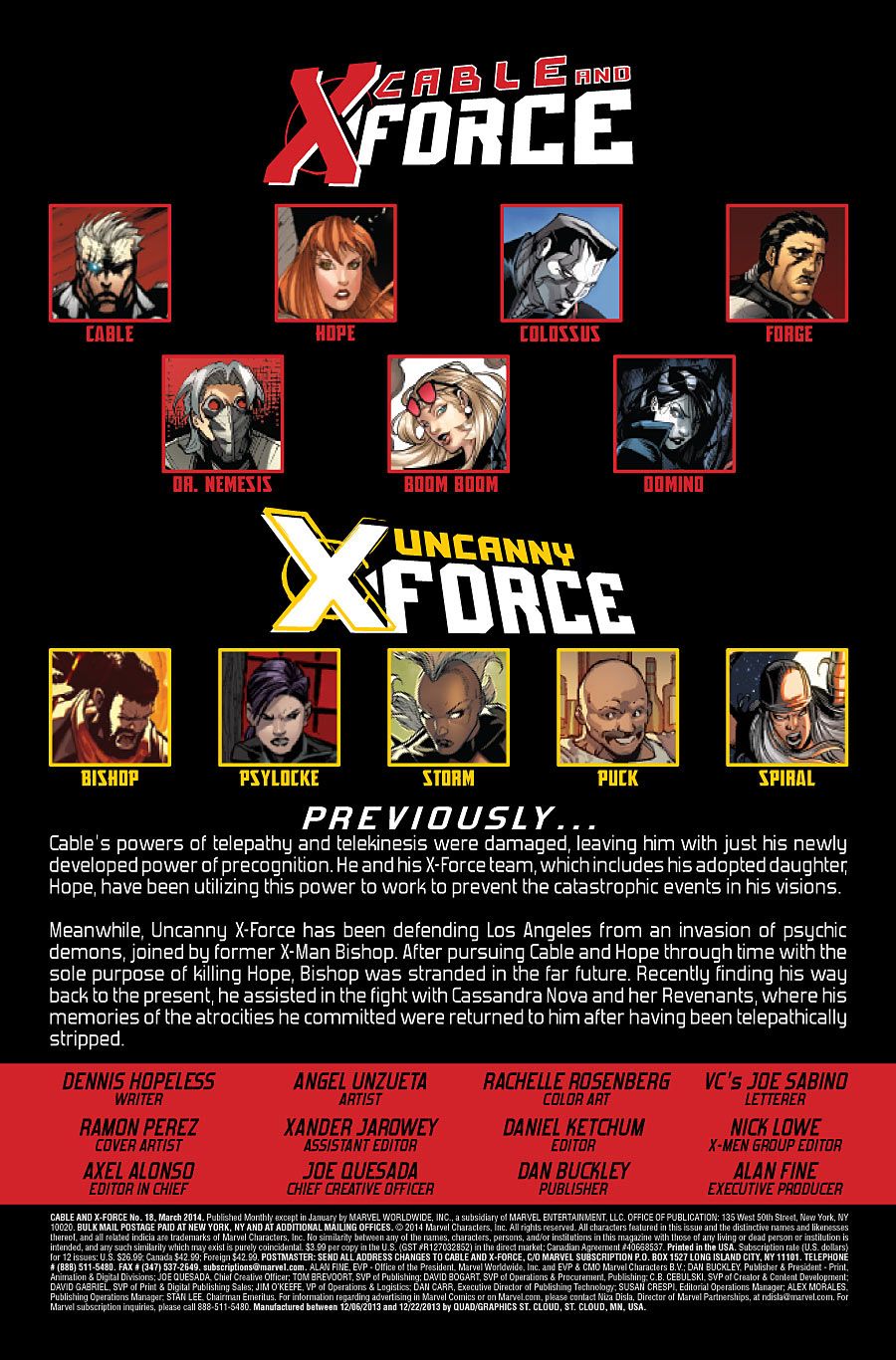 Cable and X-Force #18