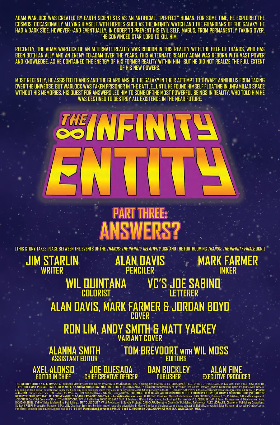 The Infinity Entity #3