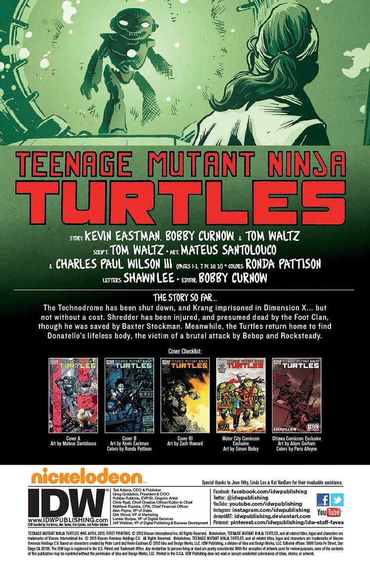 Teenage Mutant Ninja Turtles #45