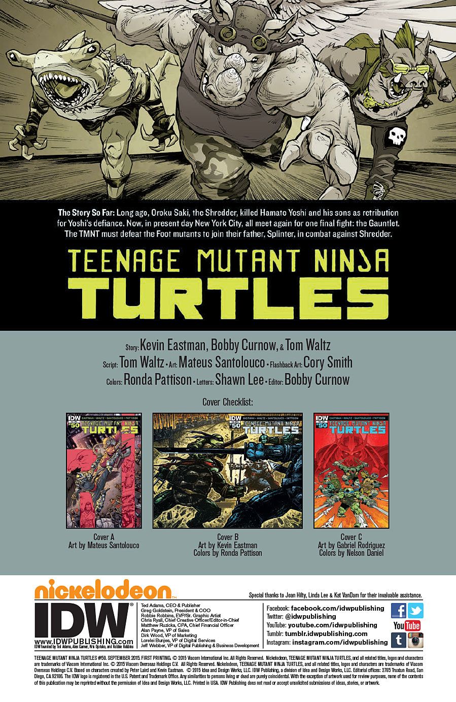 Teenage Mutant Ninja Turtles #50