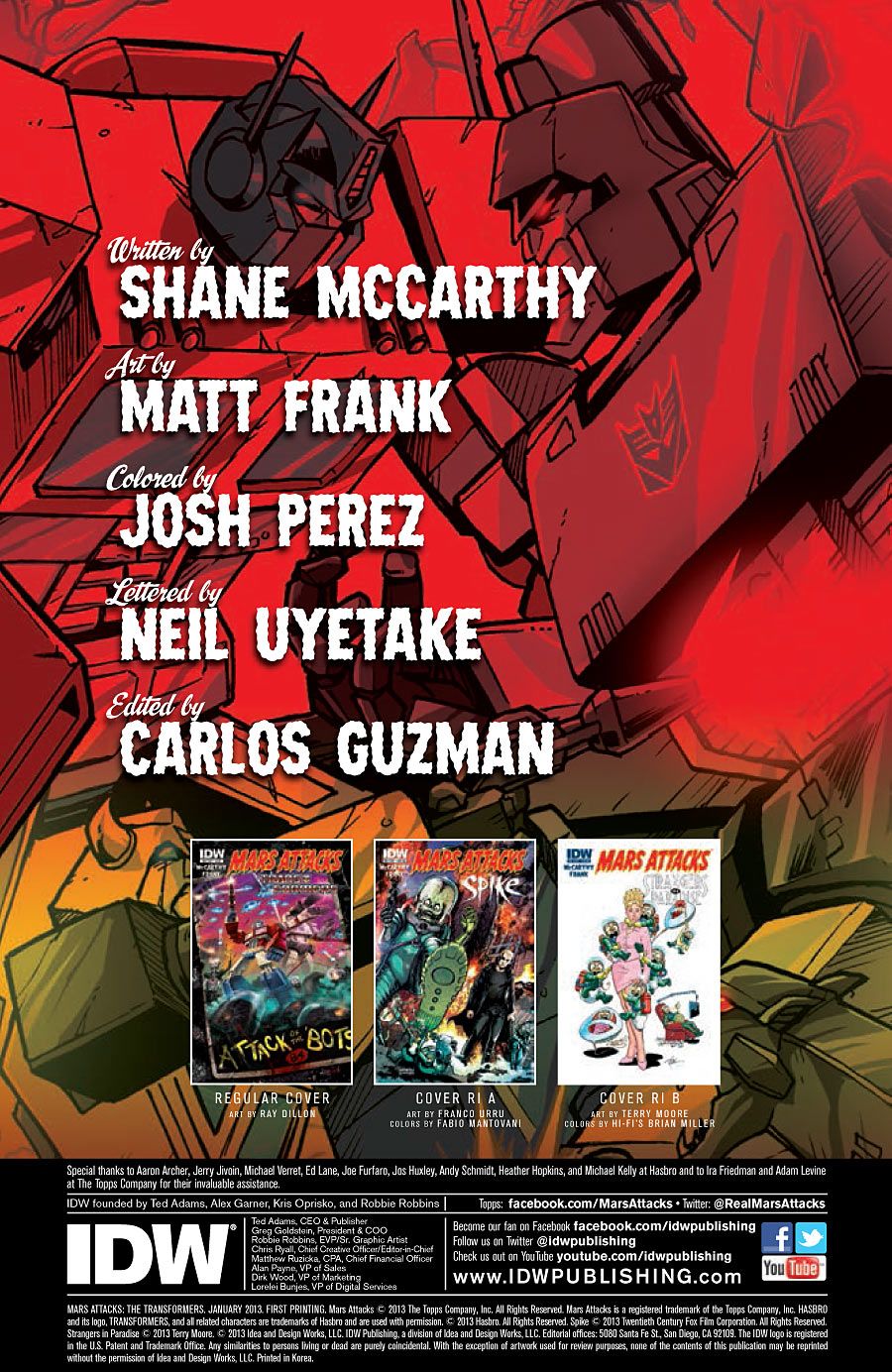 Mars Attacks the Transformers #1