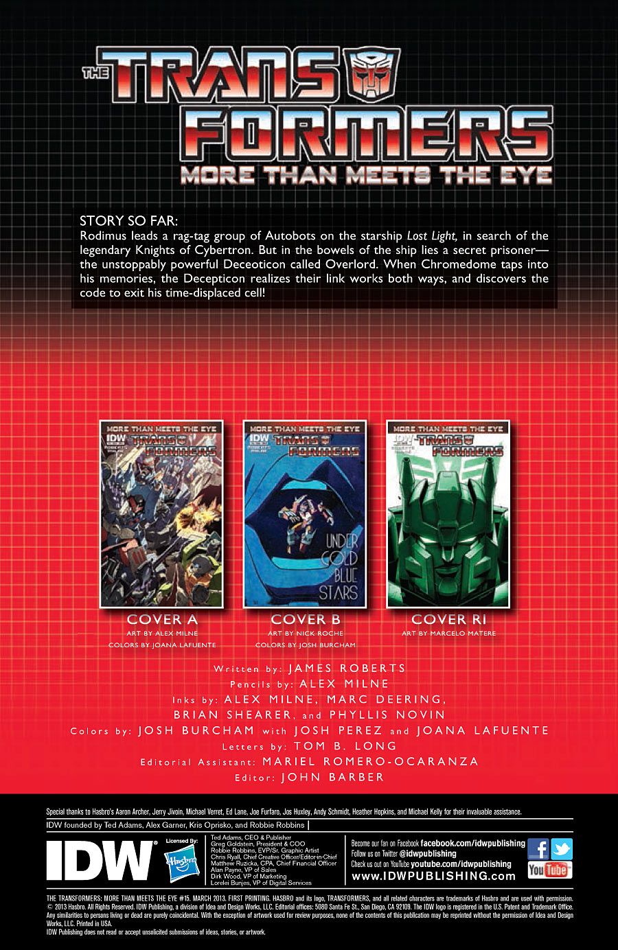 Transformers: More Than Meets the Eye #15
