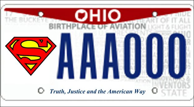 Ohio's Superman license plate debuts on Monday
